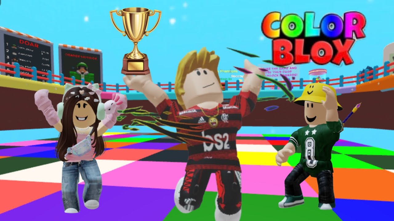 Tente não cair no JOGO DAS CORES do ROBLOX (Color Blox) - YouTube