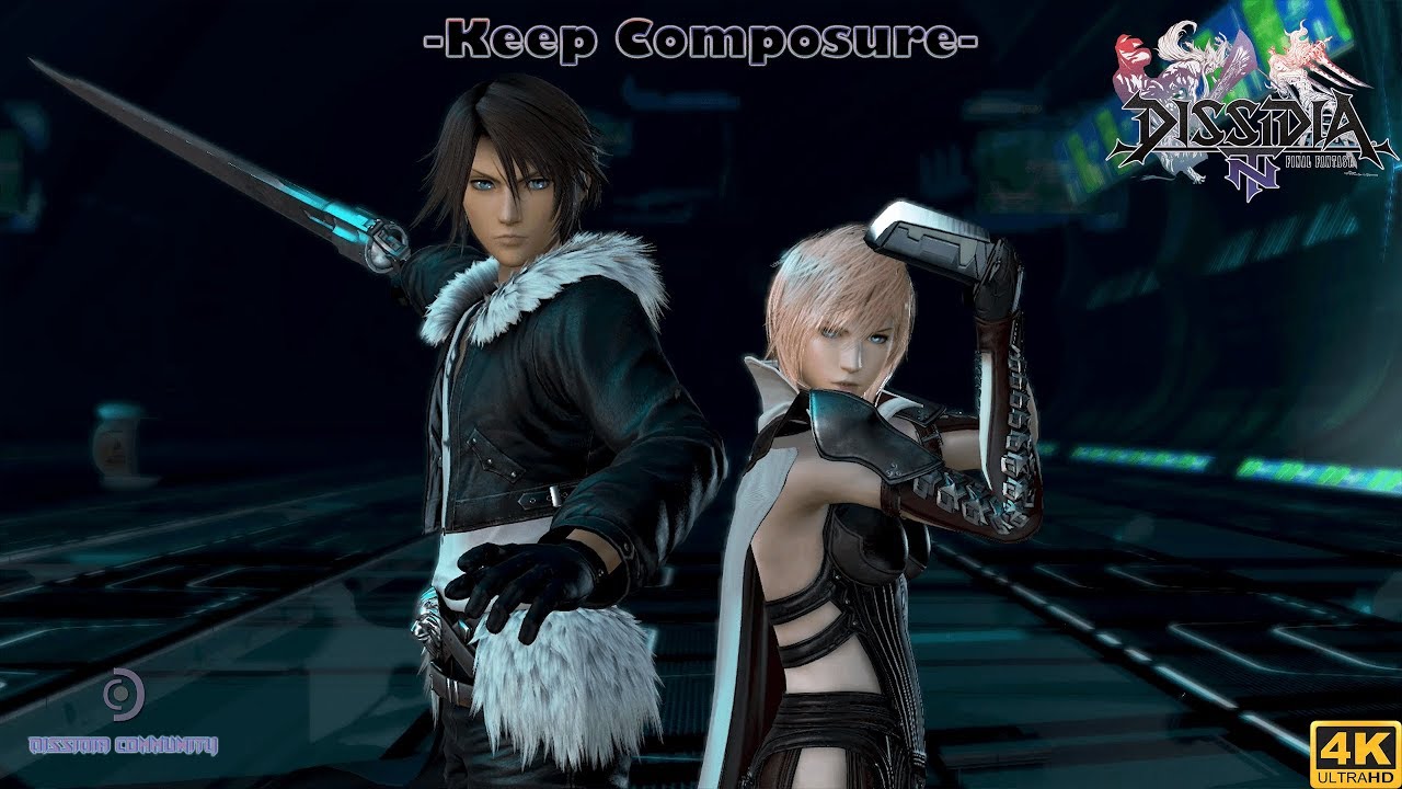 【DFFNT】 Lightning and Squall's Cutscene: Keeping Composure 【English ...