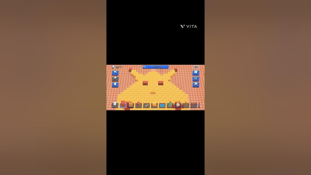 브롤 맵메이커에서 피카츄 그리기 Brawlstars 브롤 브롤스타즈 피카츄 포켓몬 포켓몬스터 Youtube