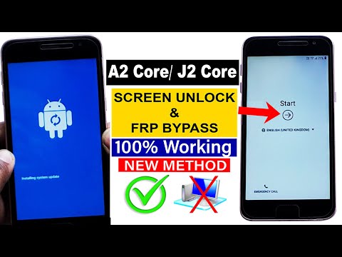 Samsung A2 Core/ J2 Core : Hard Reset & FRP Bypass (without PC) - Easy Method 100% Working