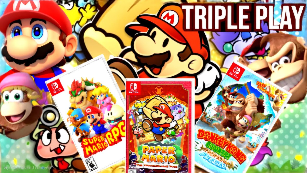 SUPER MARIO RPG + PAPER MARIO & DONKEY KONG TROPICAL BREEZE ALL ON ...