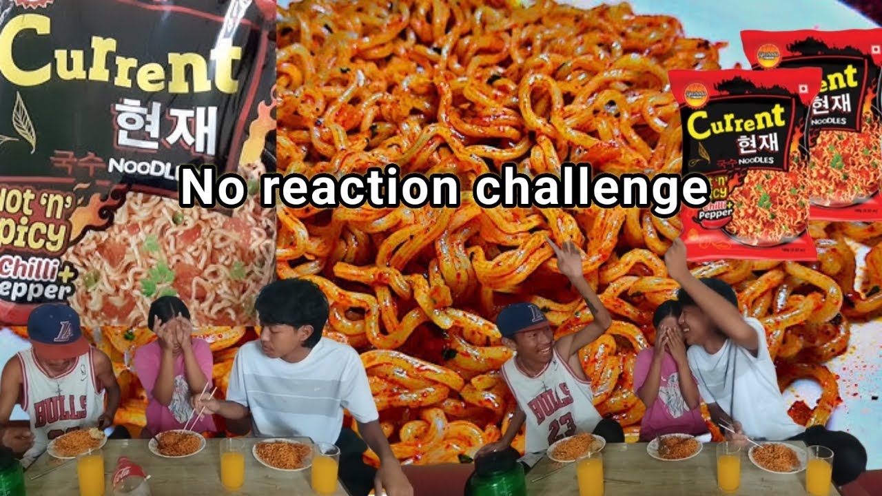 No reaction eating challenge SPICY NOODLES,🔥 WITH MY BROTHERS - YouTube