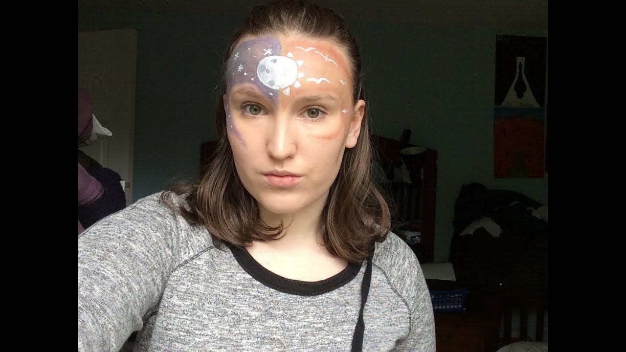 Sun and Moon | Makeup and Face paint (How to) - YouTube