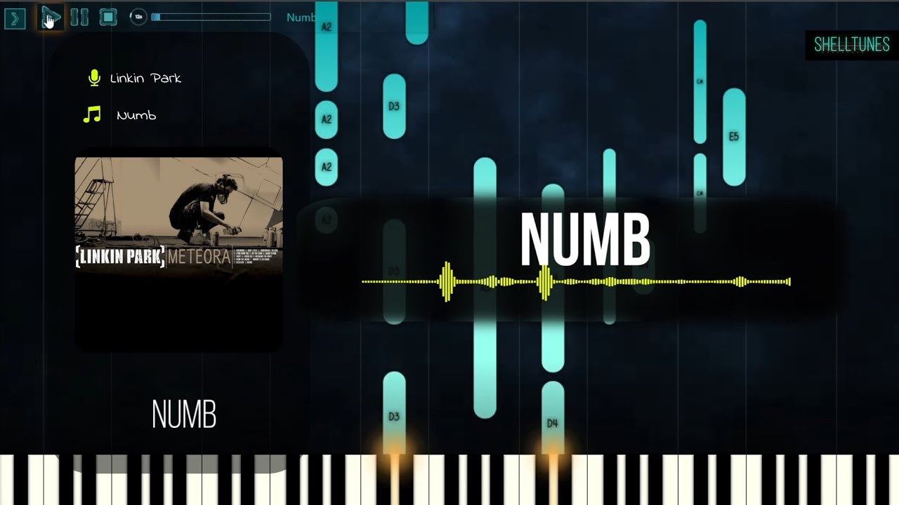 Numb - Linkin Park | Piano Cover with Letter Notes and Chords - YouTube