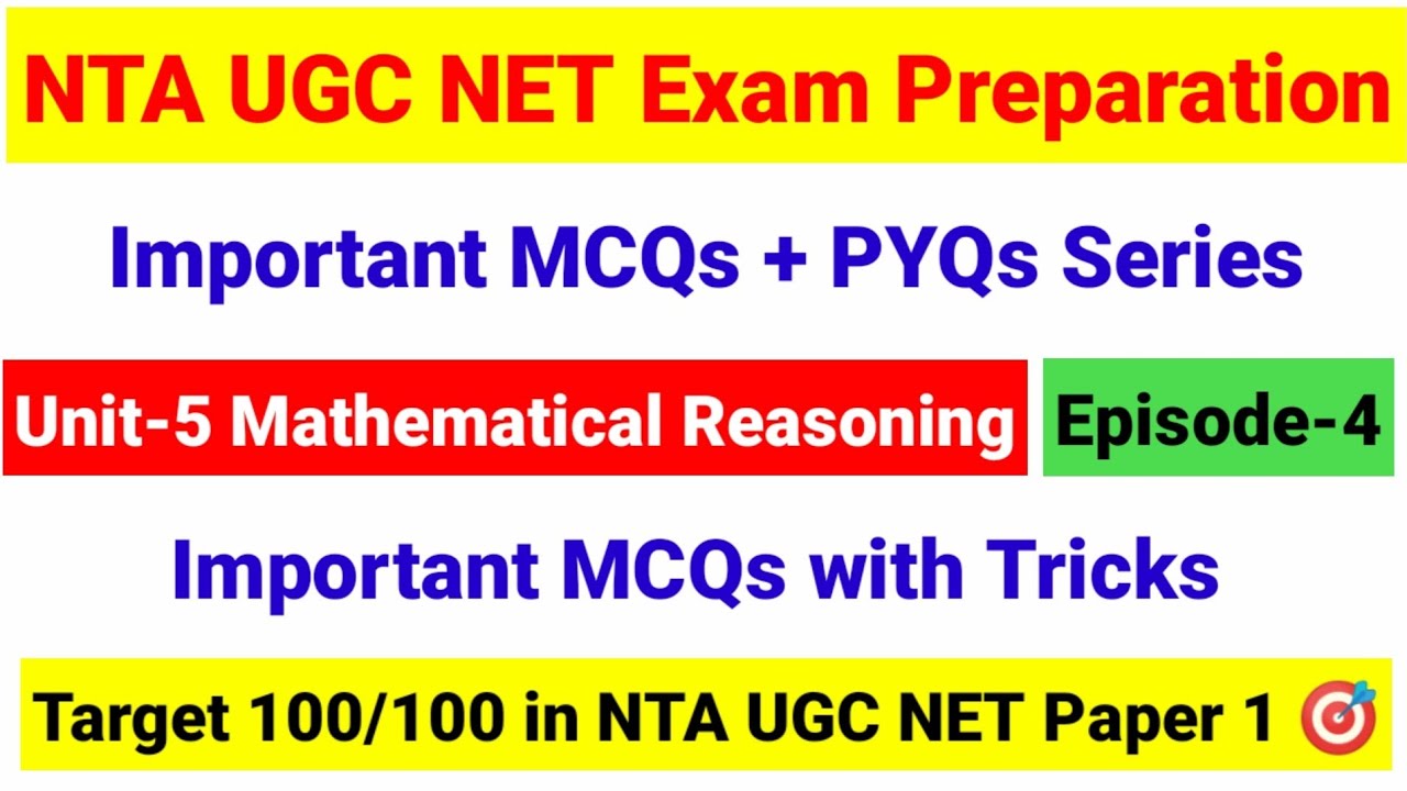Episode 4 Important MCQs on Mathematical Reasoning | Mathematical ...