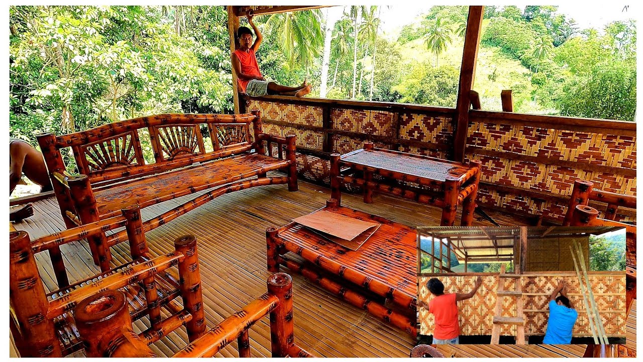 (PART2) MAY NATIVE SALA SET NA AT SIMULA SA PAGLALAGAY NG DINGDING ...