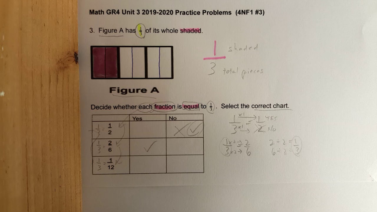 4NF1 #3 (equivalent fractions, fraction bars) - YouTube