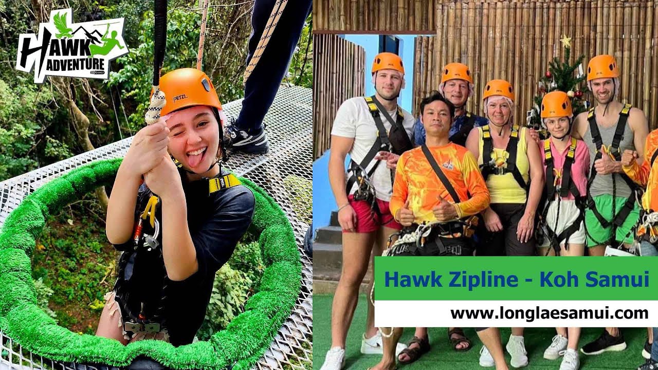 Hawk Adventure Zipline - Koh Samui - YouTube