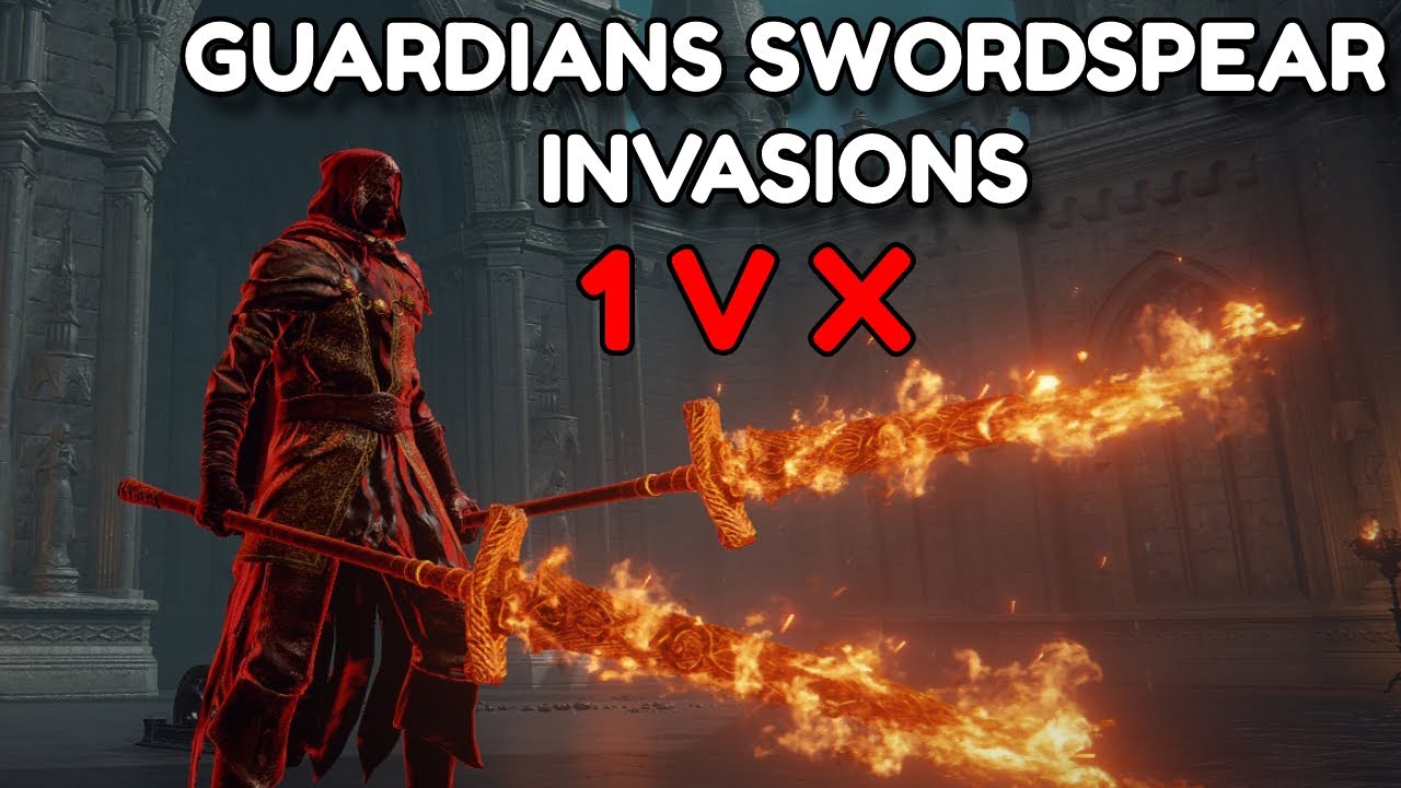 Guardian's Swordspear Elden Ring Pvp Invasions 1vX - YouTube