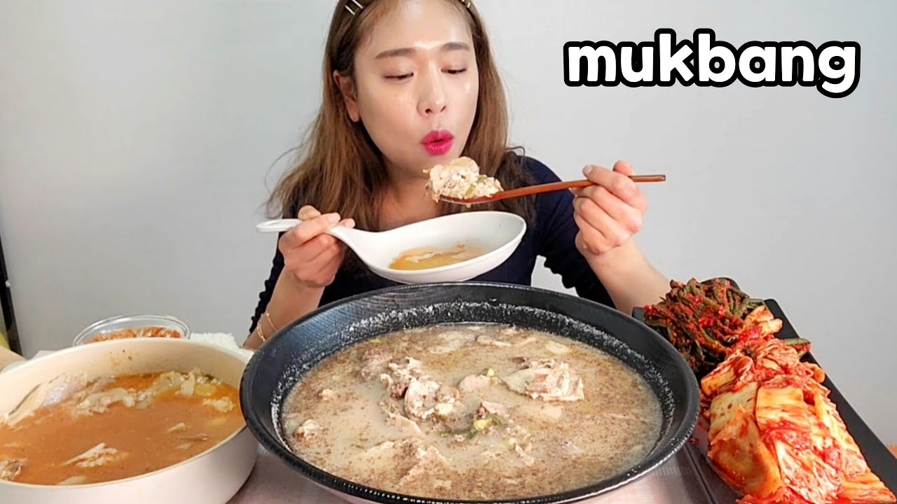 국밥먹방:)추운겨울🔥뜨끈한 순대국밥&돼지국밥에 잘익은 실비김치 먹방 Korean Food Gukbap&Spicy Kimchi ...