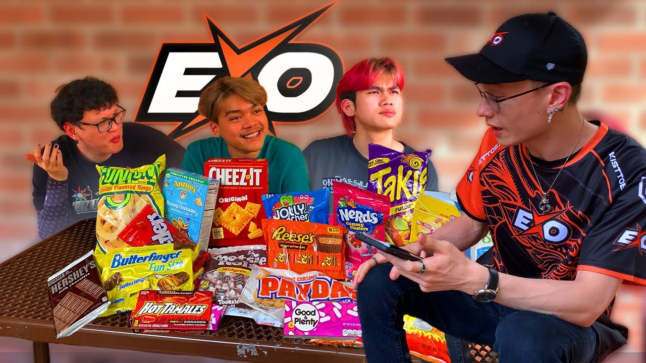 EXO Team Tries American Snacks for The First Time - YouTube
