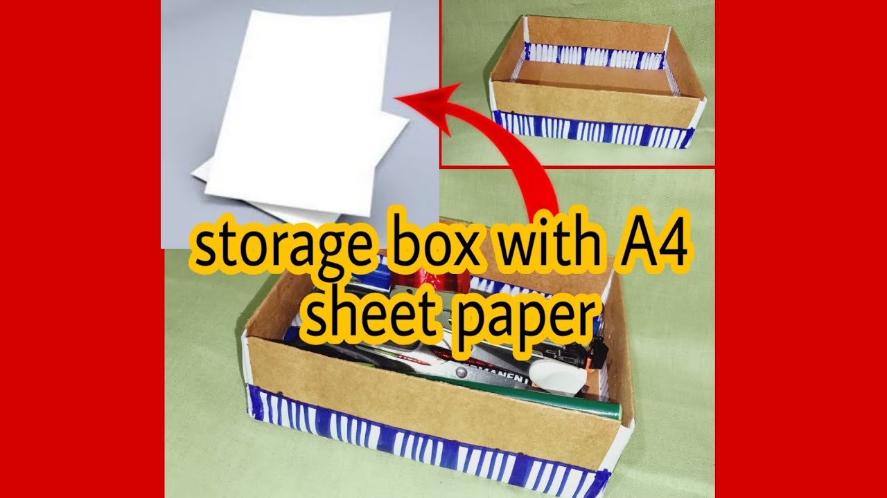 storage box with A4 sheet paper -2#papercraft#paperbox - YouTube
