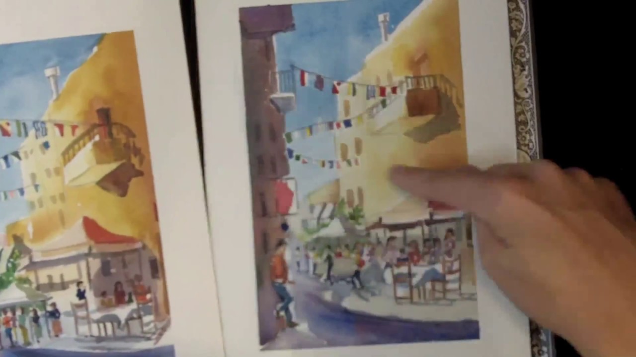 How To Paint A Cafe Scene | Drawing Made Easy - YouTube