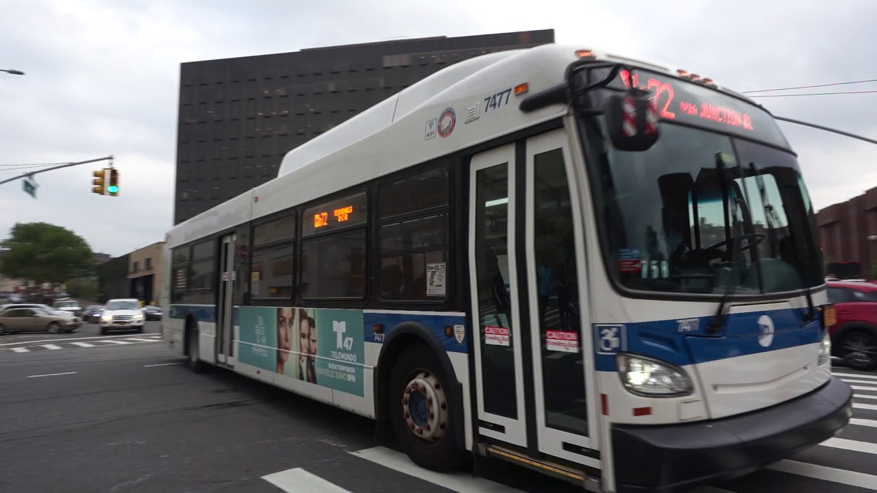 MTA Bus: LGA Airport bound XD40 7477 Q72 at Junction Blvd/62 Dr - YouTube