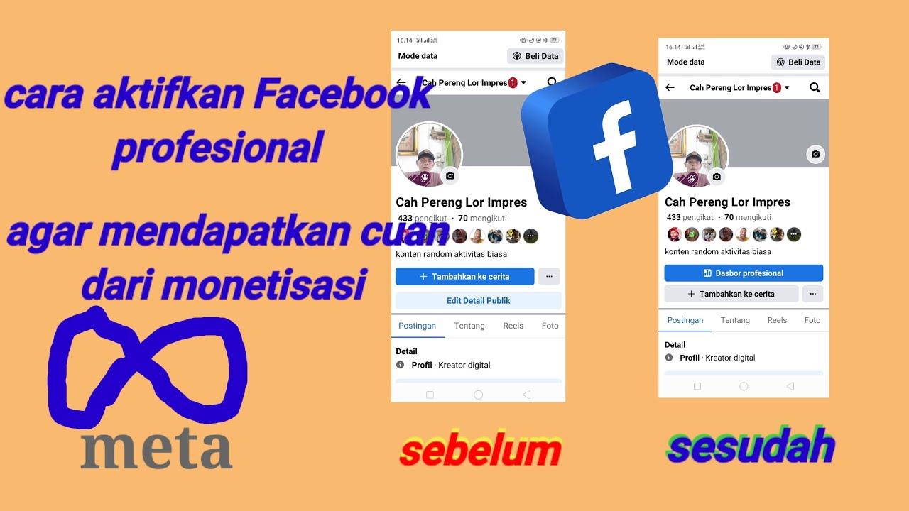cara aktifkan FB pro buat pemula yang blum aktif profesional - YouTube