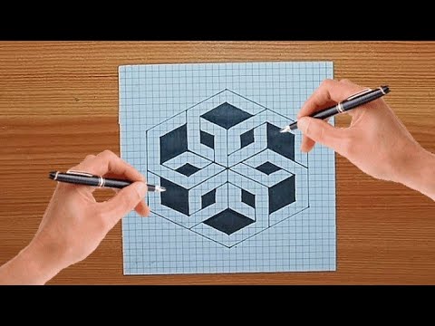 How to draw 3D Illusion drawing || Easy and simple drawing || Step by ...