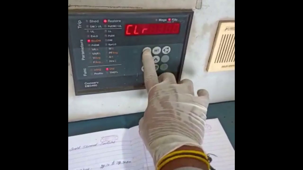 Schneider / Conzerv/ Enercon - EM3460 meter Reset method and Auto mode ...