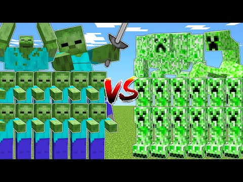 ZOMBIES vs CREEPER ARMY