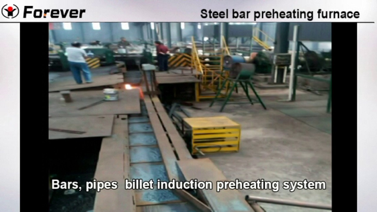Steel bar preheating furnace - YouTube