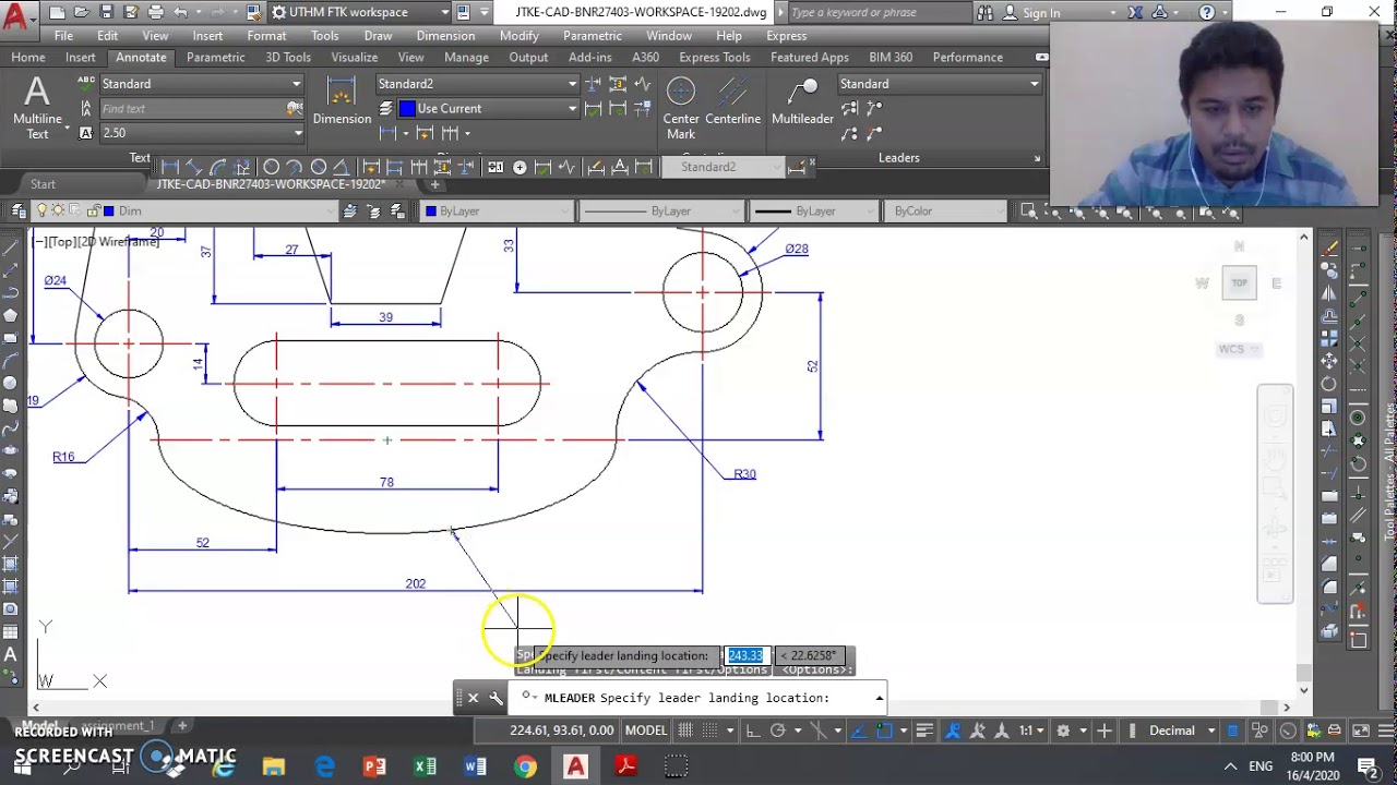 AutoCAD Chapter 4 Dimensioning Practical Ellipse Dimension YouTube AutoCAD Chapter 4 Dimensioning Practical Ellipse Dimension YouTube