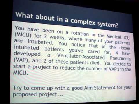Lecture #1 (part 1 of 2) - Aim Statements, Process Maps - YouTube