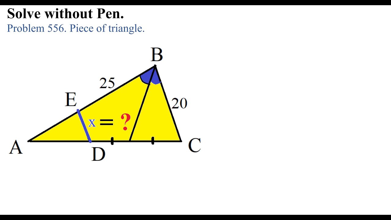 556. Piece of triangle. - YouTube