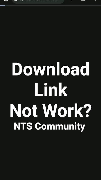 Download Link Not Work? 😕😔 - YouTube