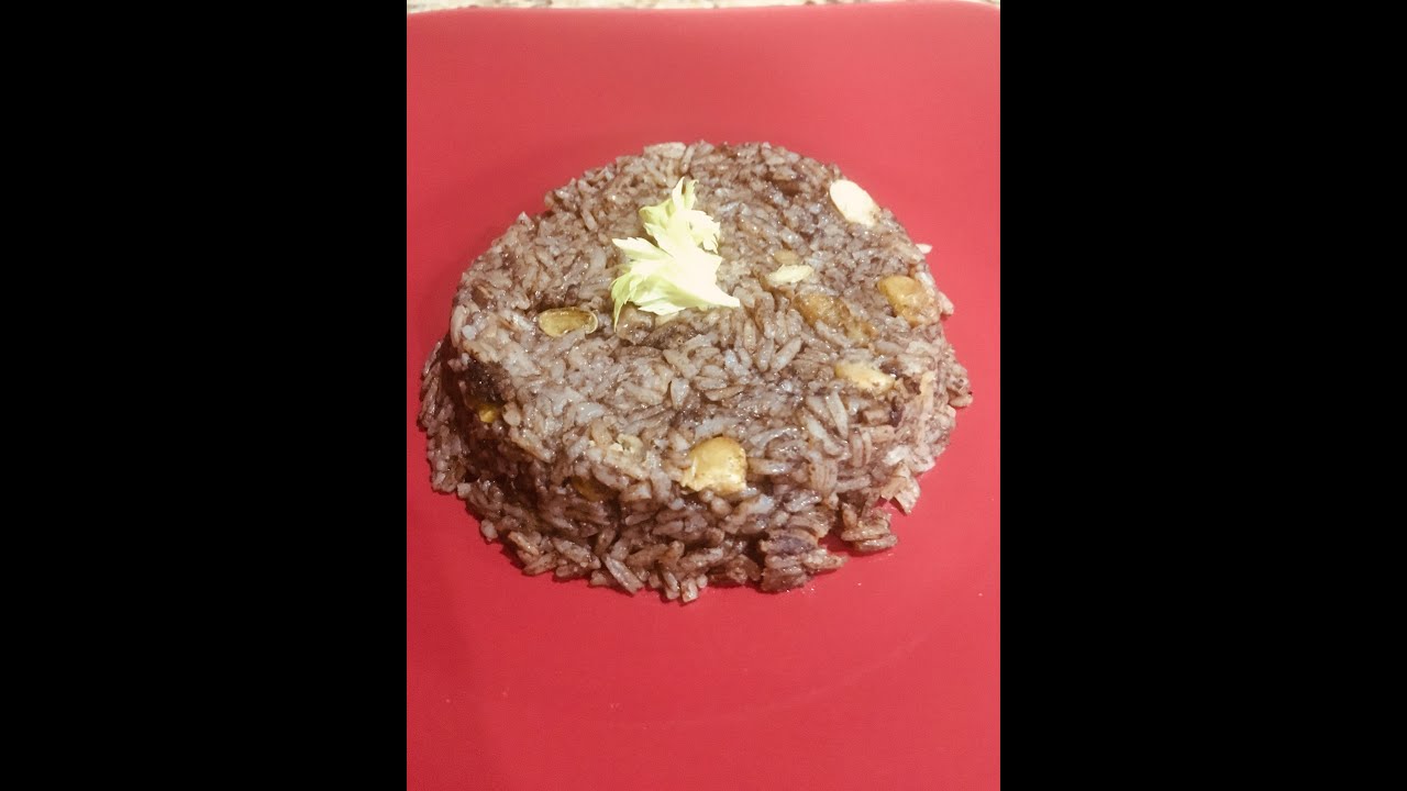 HOW TO MAKE Diri Djon Djon | Haitian Black Mushroom Rice | #rice - YouTube