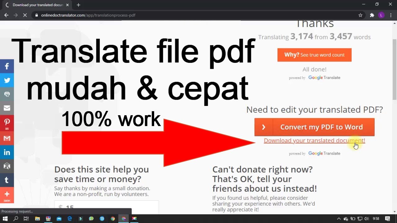 Cara Translate File PDF dengan Cepat - YouTube