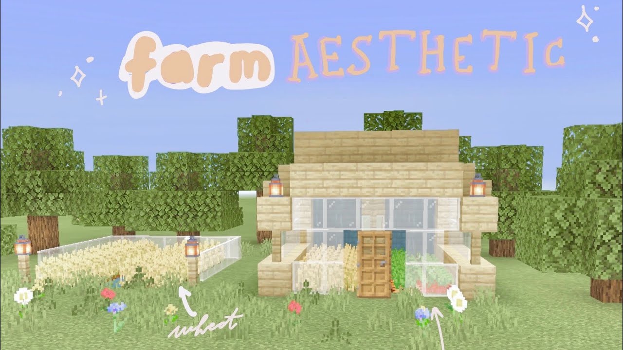 Minecraft Aesthetic Greenhouse/Farm Speed Build - YouTube