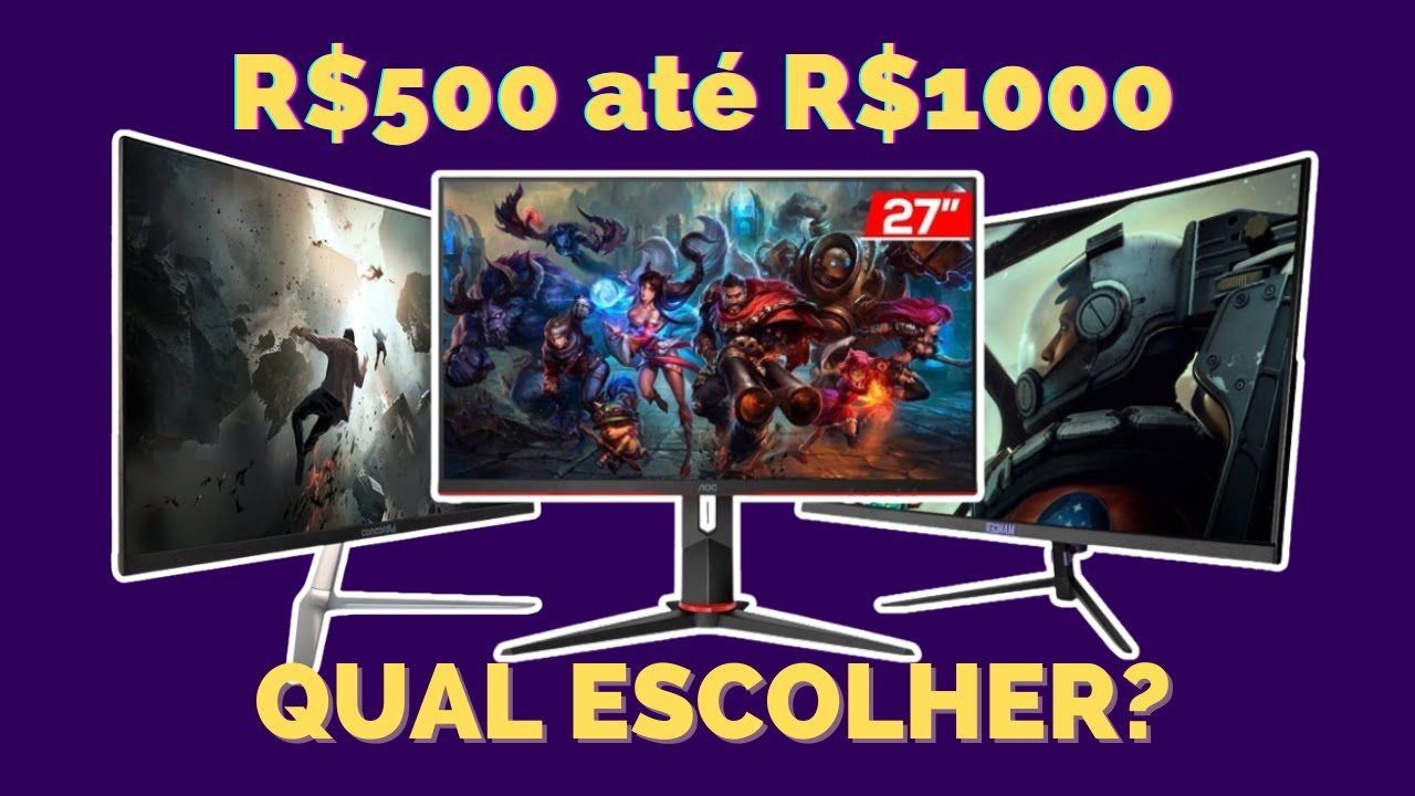GUIA DE COMPRA COMPLETO DE MONITORES ATÉ R$1.000 (MIL REAIS) 2024 ...