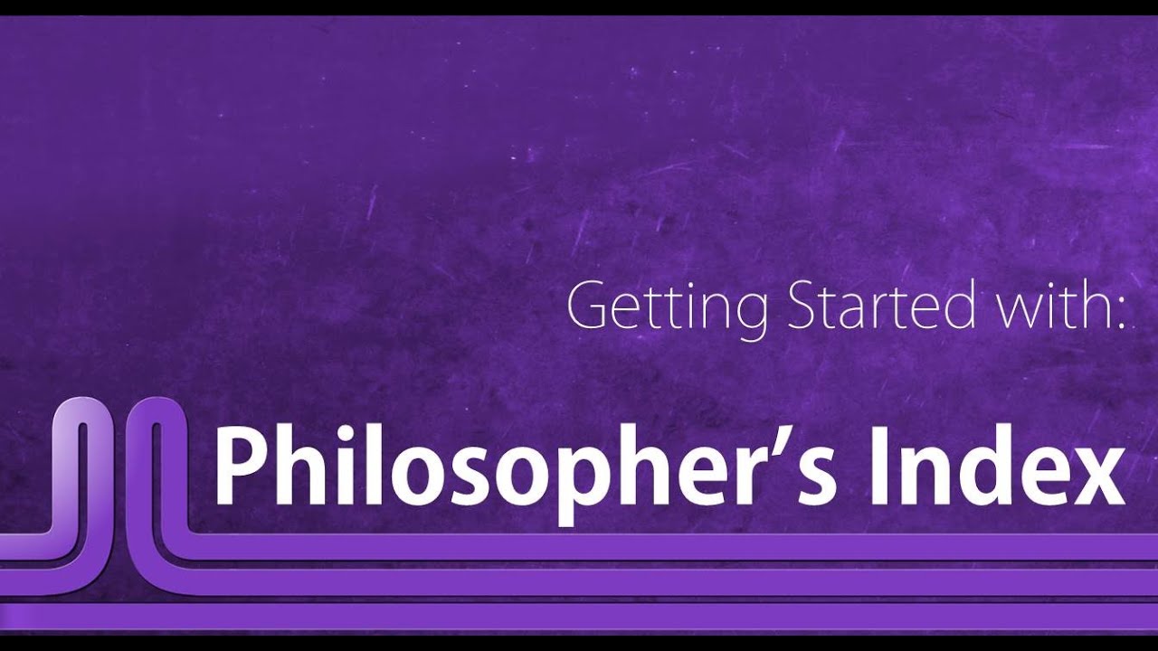 Getting Started - Philosopher's Index - YouTube