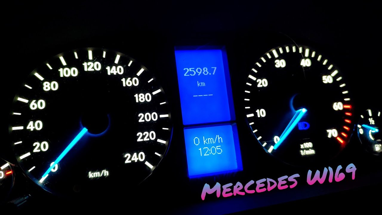 Mercedes w169 Instrument Cluster Tuning Licznika LED - YouTube