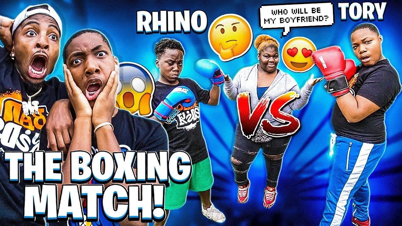 RHINO VS TORY THE BOXING MATCH! (WHO WILL WIN HER LOVE) - YouTube