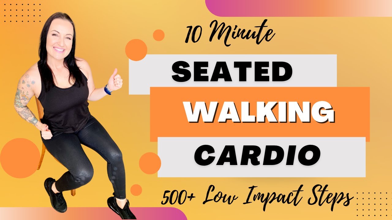 QUICK CHAIR WALKING CARDIO: 10 Minute At Home Chair Cardio Workout ...