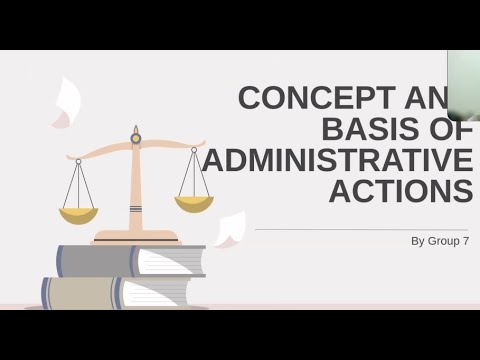 Concept and Basis of Administrative Actions - YouTube