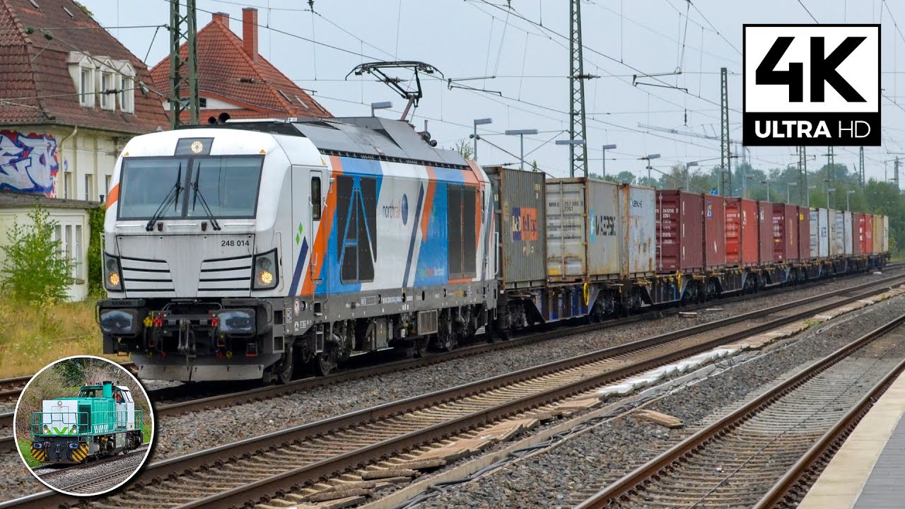 DUAL MODE VECTRON! | RheinCargo 248 014 met steentrein komt door Beckum ...