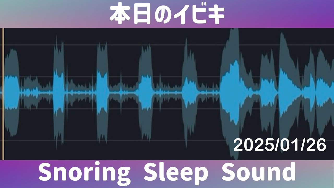 🐽 本日のイビキ / Snoring Sleep Sound 2025/01/26 - YouTube