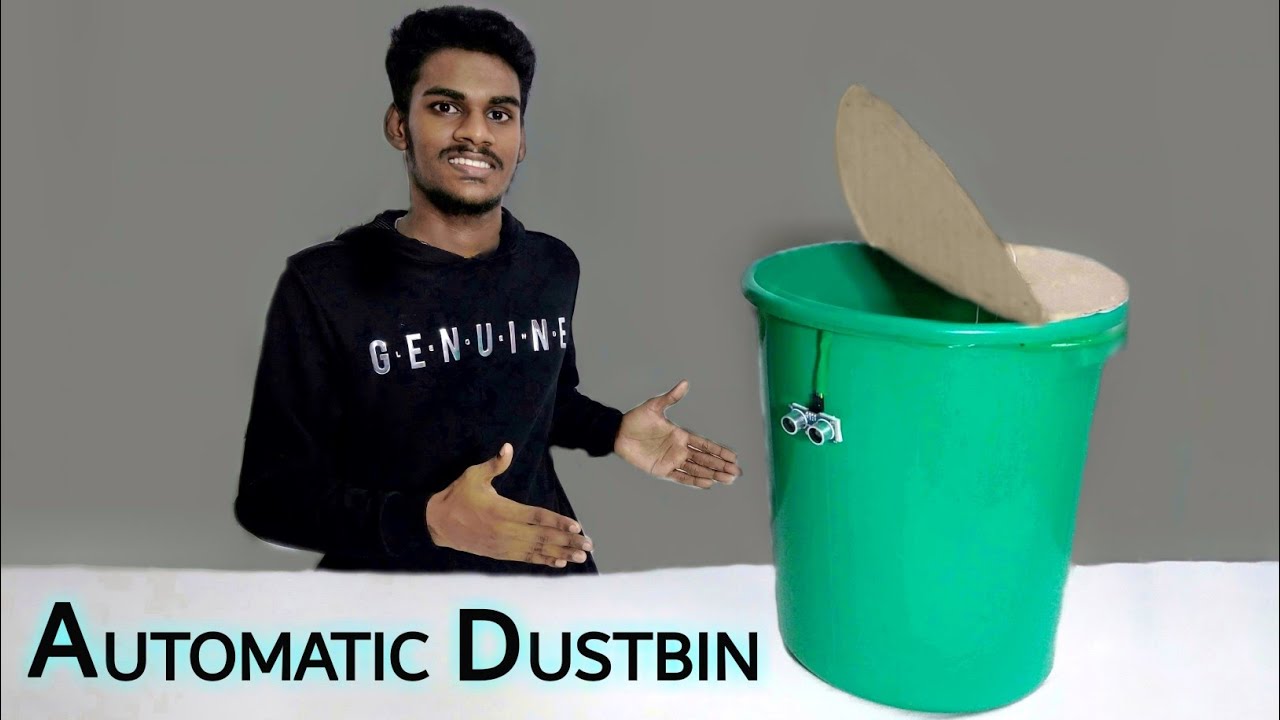 How to make a Automatic Dustbin | ഒരു ഓട്ടോമാറ്റിക്ക് ഡസ്റ്റ്ബി ...