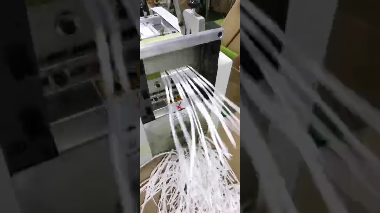 Mask Ear loop cutting machine - YouTube