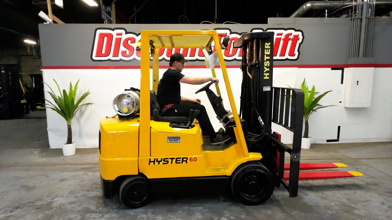 HYSTER S60XM 6,000 lb LP(Propane) #284V - Forklift for Sale - YouTube