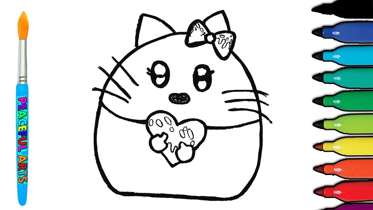 Let's Draw and Paint cute Hello Kitty Easily Together | Painting ...