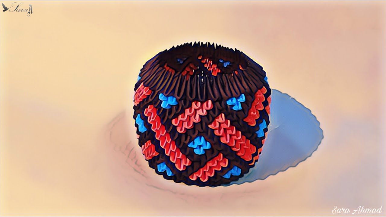 How to make 3d origami Pen holder 68 - YouTube