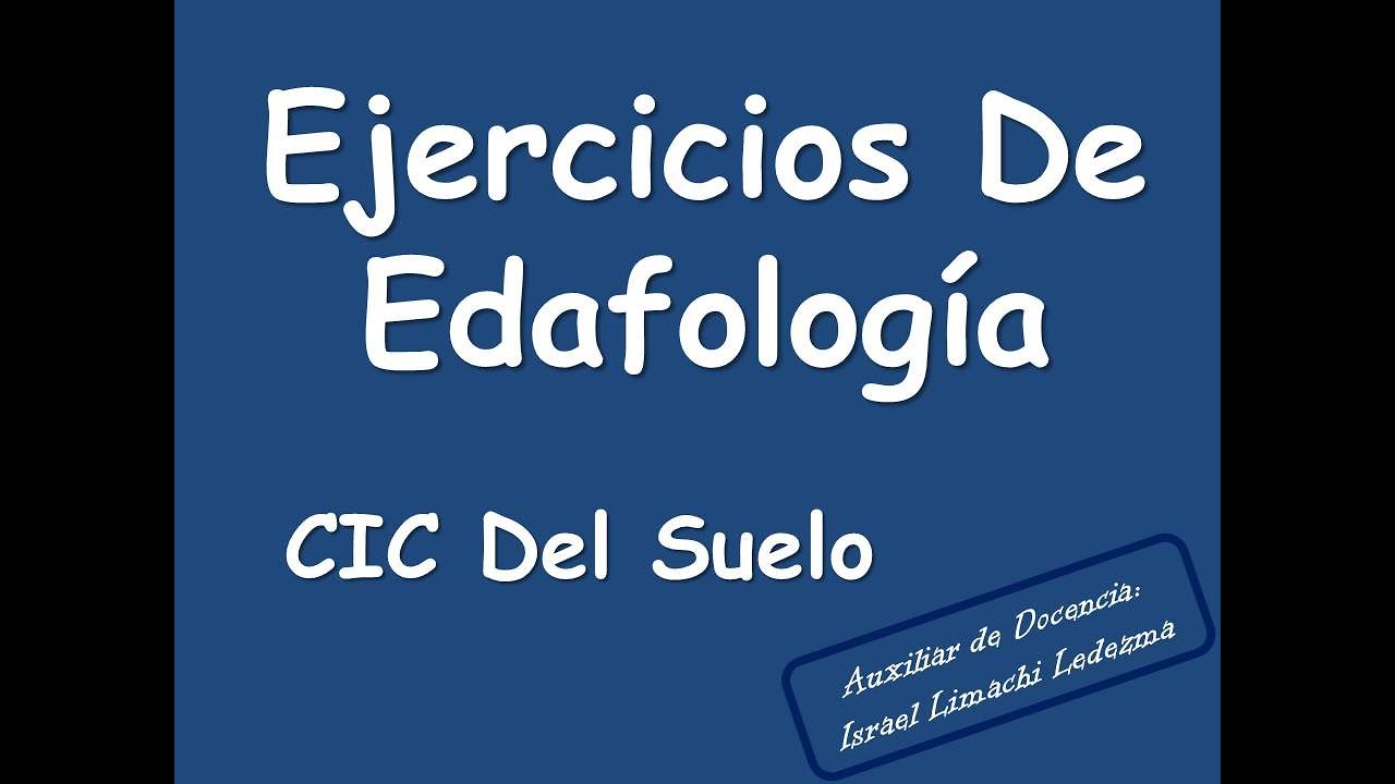 Ejercicios de Química de suelos N°1: CIC Total del Suelo, %V, %Ac, PSI ...