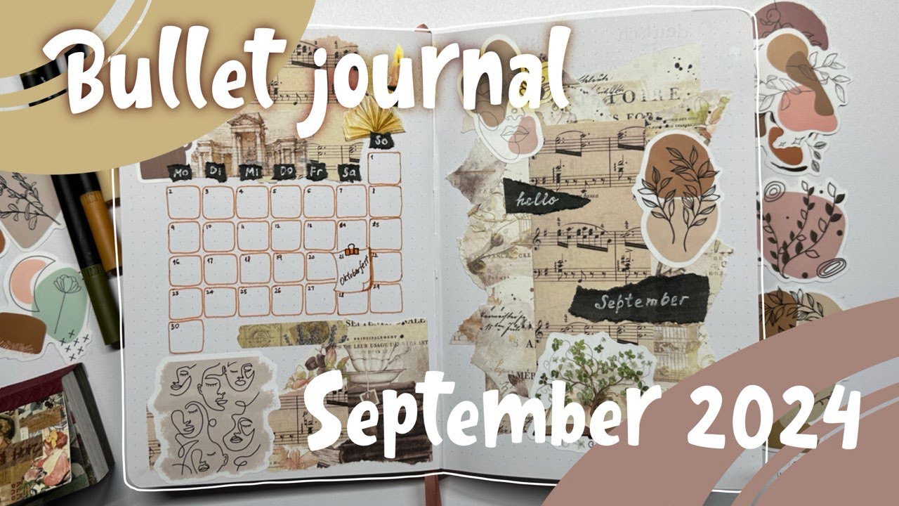 September 2024 Bullet Journal Setup//plan with me - YouTube
