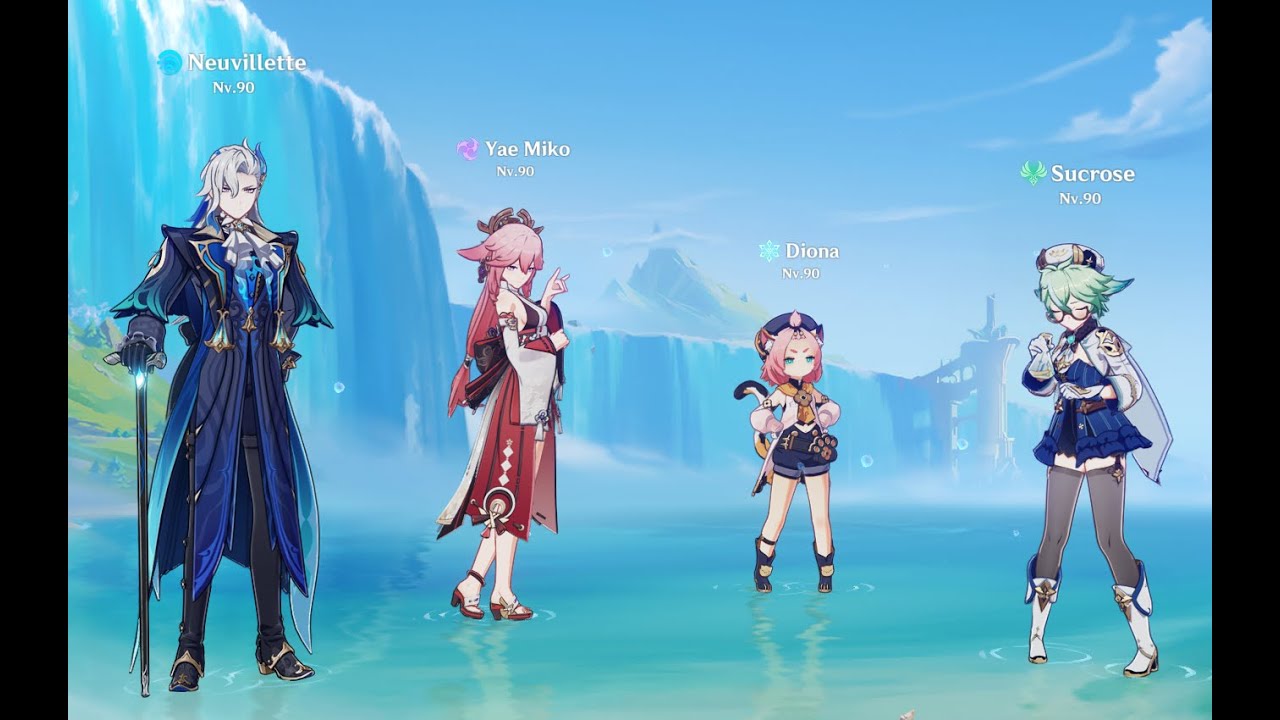 Abyss Side A - Neuvillette C0 | Yae Miko C0 | Diona C6 | Sucrose C5 ...