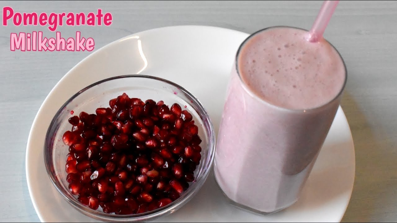 Pomegranate Milkshake | How to Make Pomegranate Milkshake | Milkshake ...