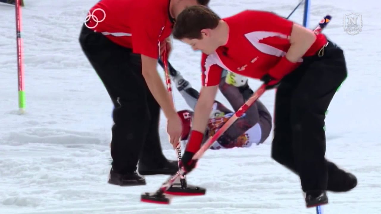 Ski-Curling - YouTube