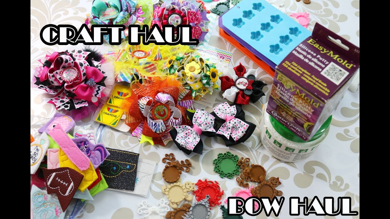 Craft HAUL/Bow Haul (recently purchased supplies and bows) - YouTube