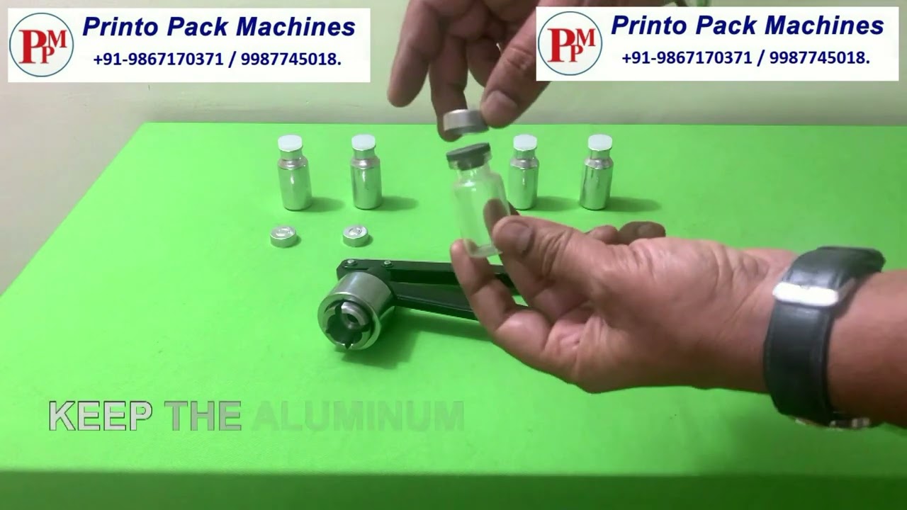 Vial cap sealing machine | How to use a vial crimper | Manual vial ...